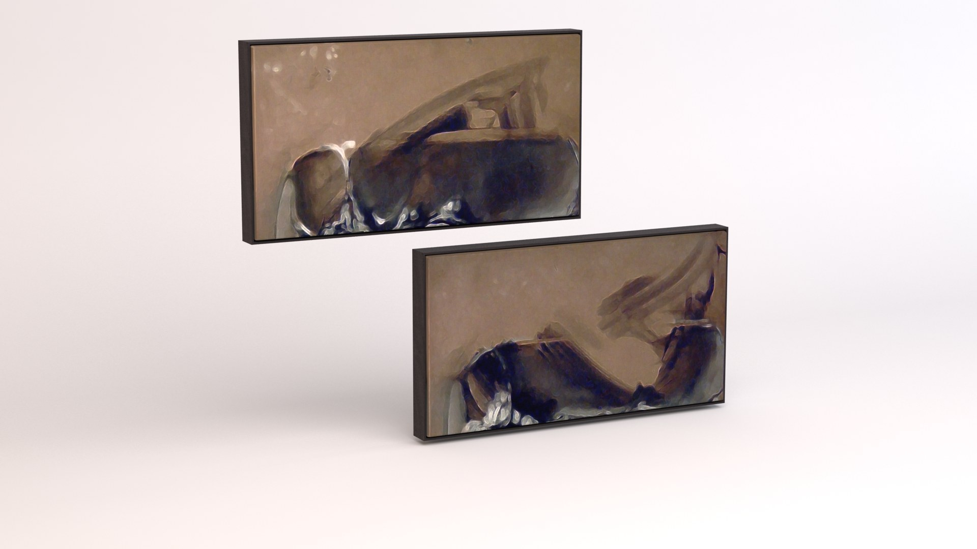 Modern Art Canvas Inset 3d Model