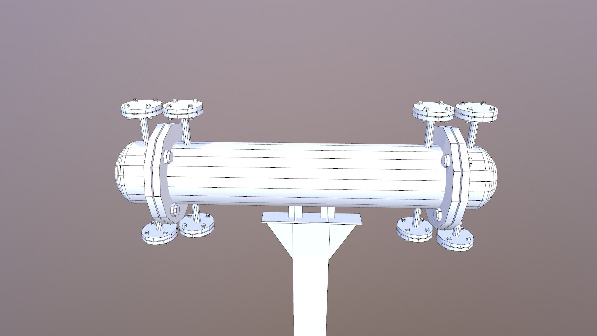 Tube Heat Exchanger 3D Model - TurboSquid 2288166
