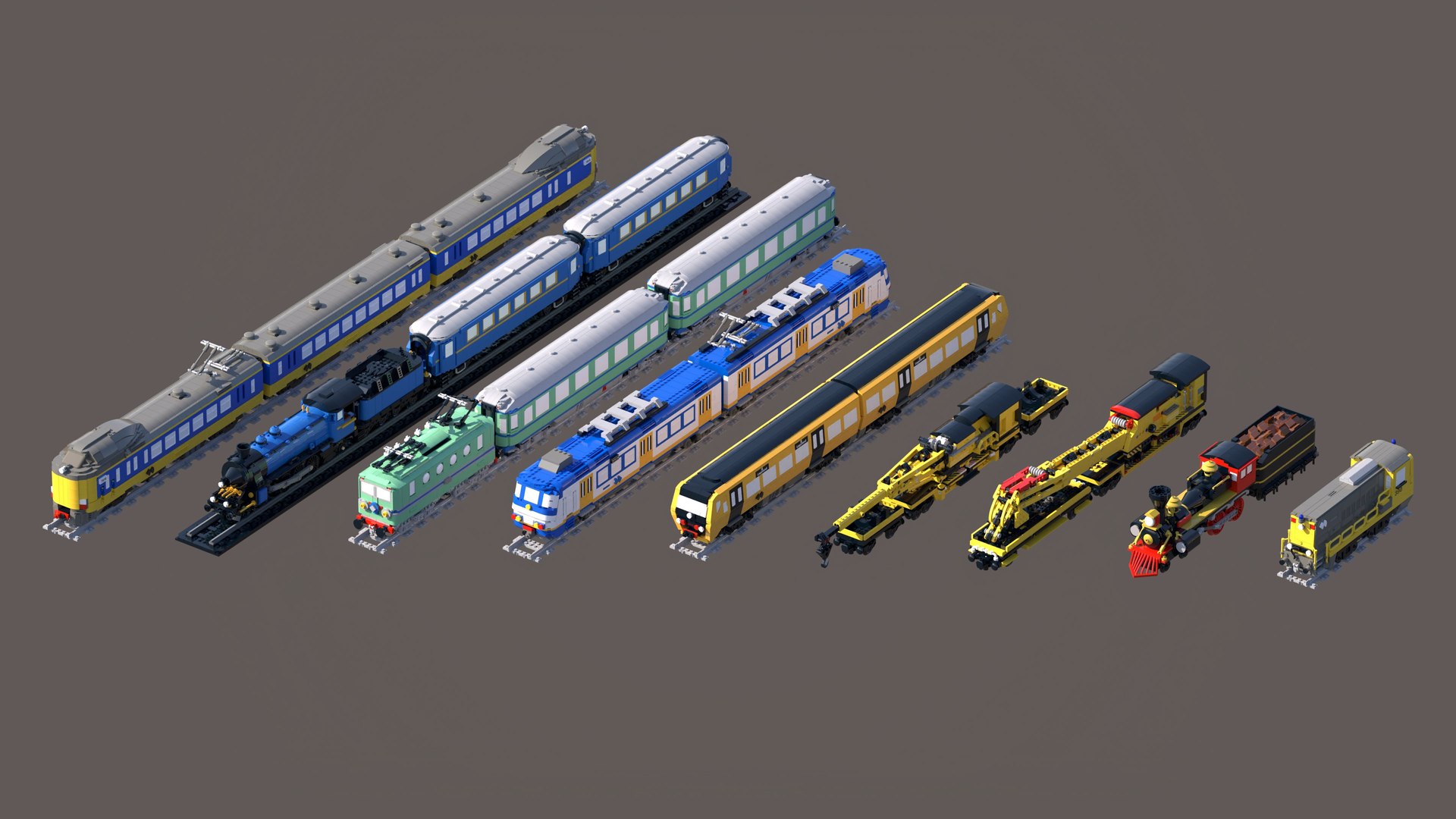 3D LEGO Train Package Model - TurboSquid 2242550