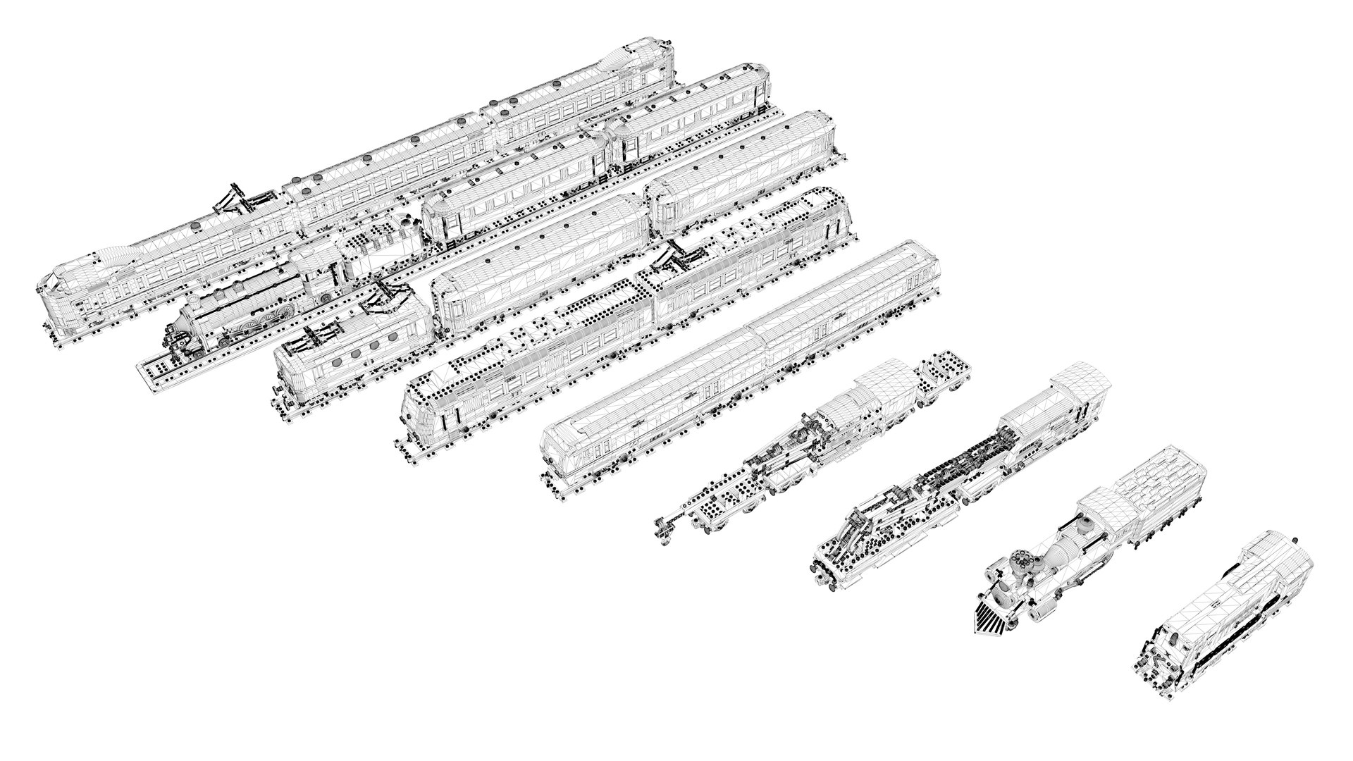 3D LEGO Train Package Model - TurboSquid 2242550