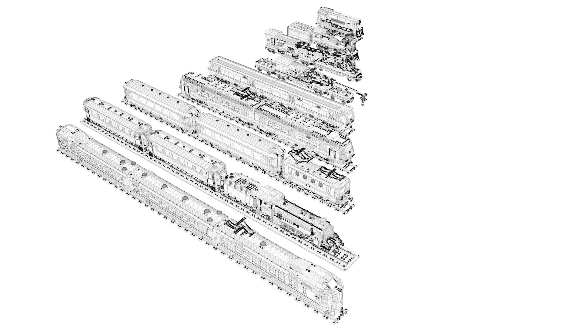 3D LEGO Train Package Model - TurboSquid 2242550
