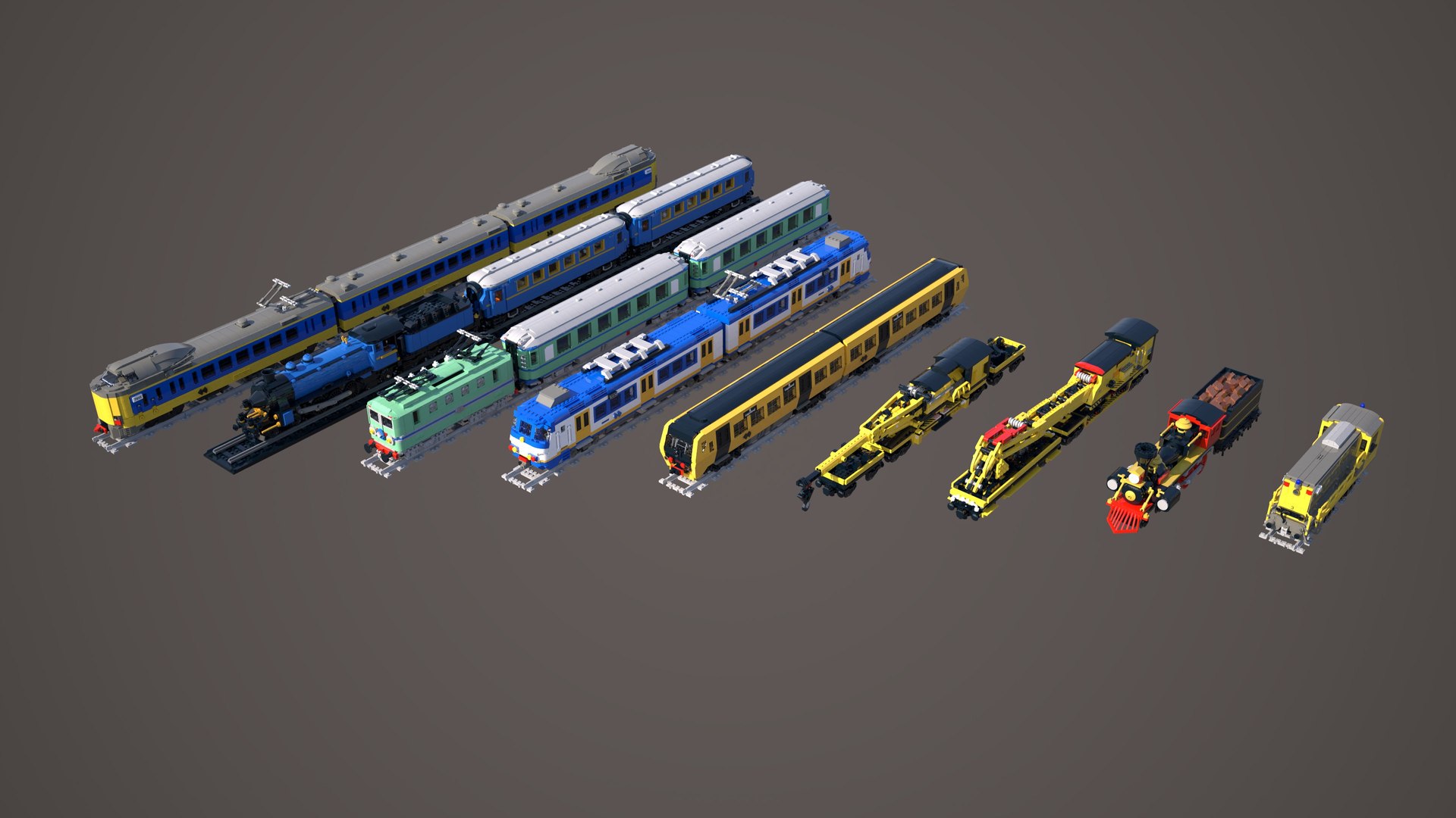 3D LEGO Train Package Model - TurboSquid 2242550