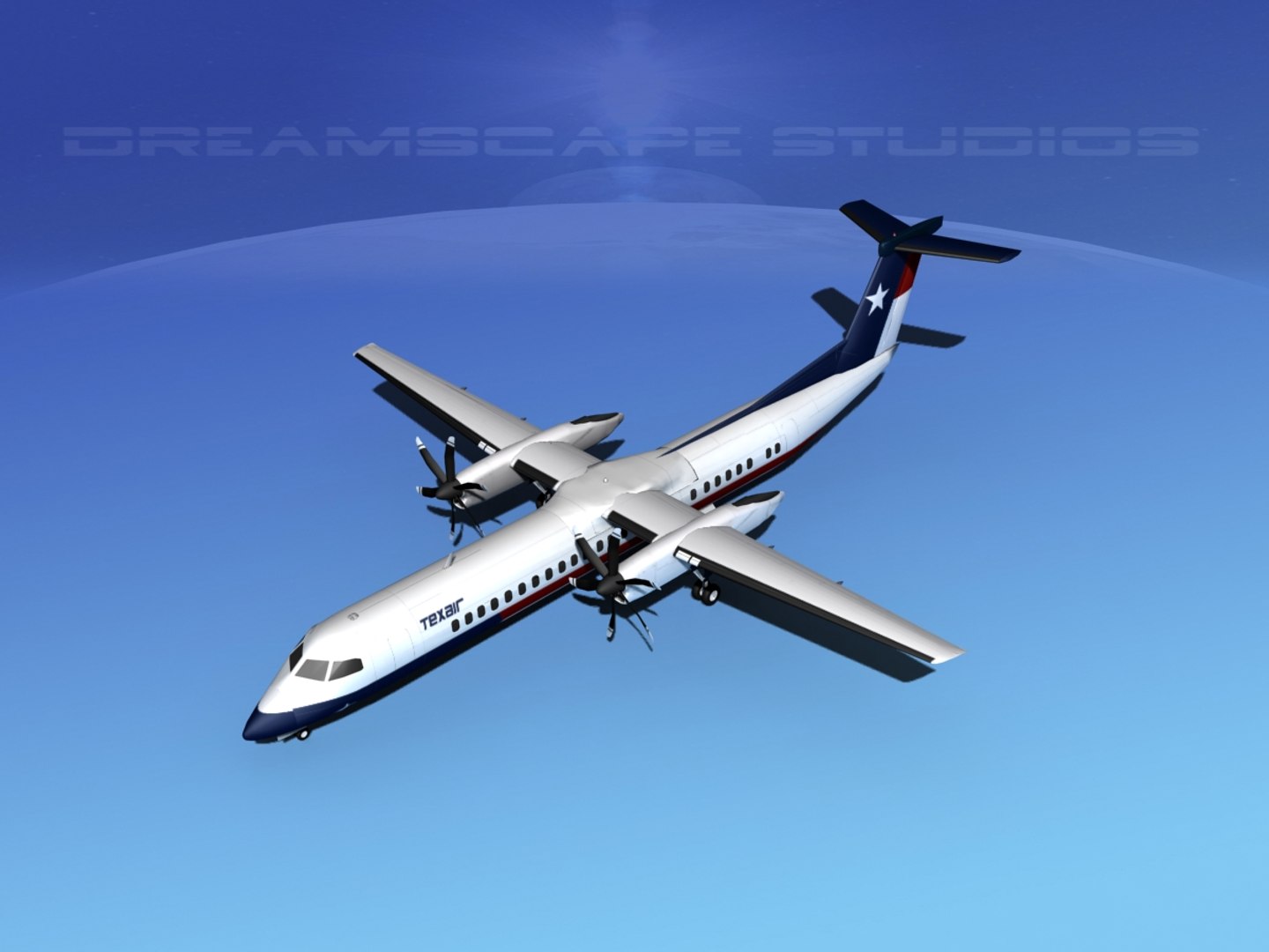 3d Dhc-8-400 400