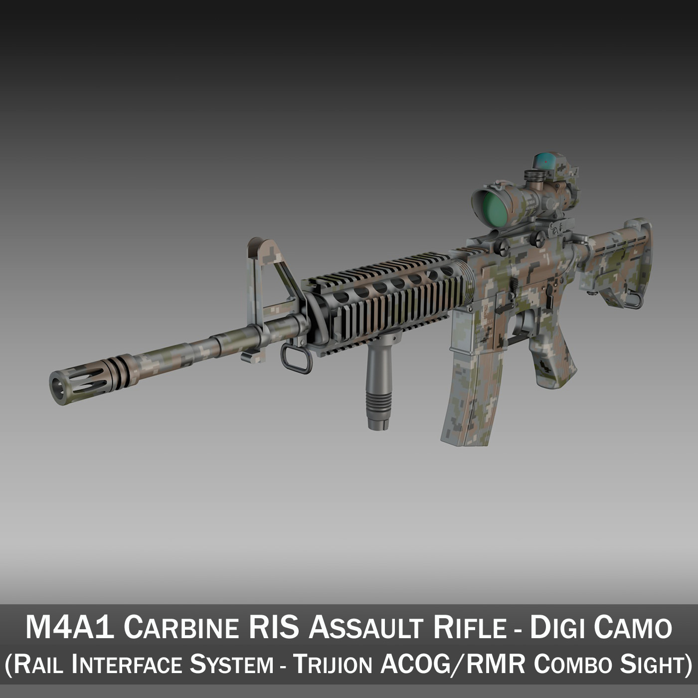 lightwave m4a1 sopmod rifle colt m4