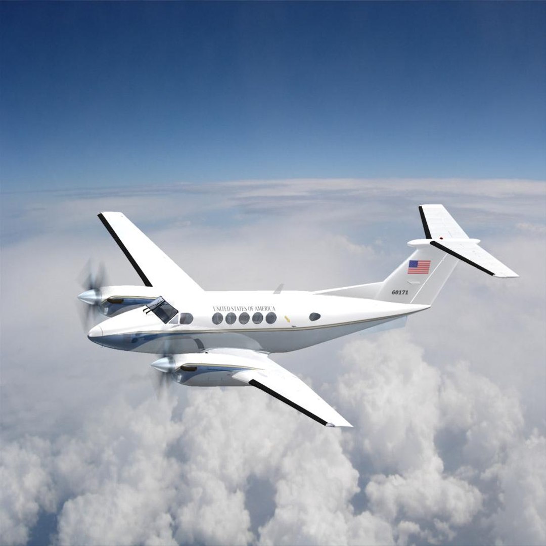 Beechcraft King Air B200 3d Model