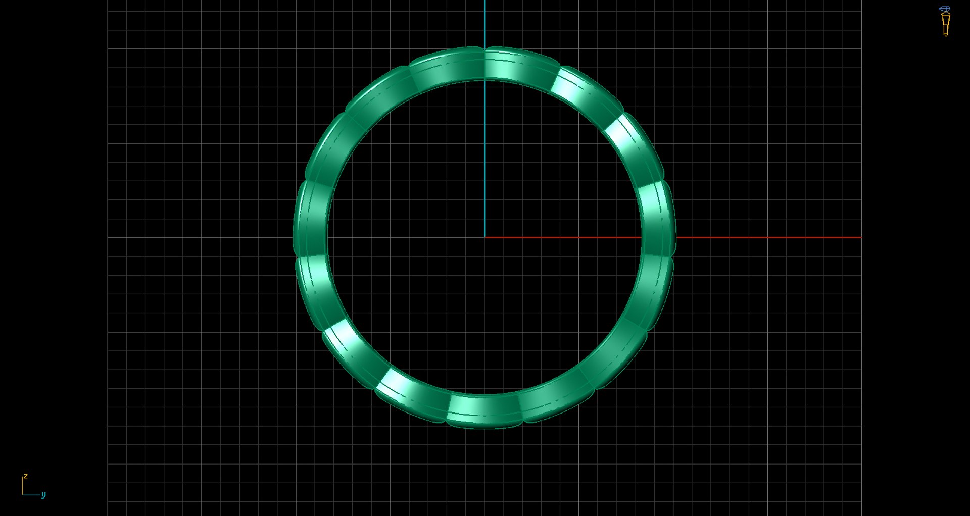 3D Wavy Ring with Gems model - TurboSquid 1842578