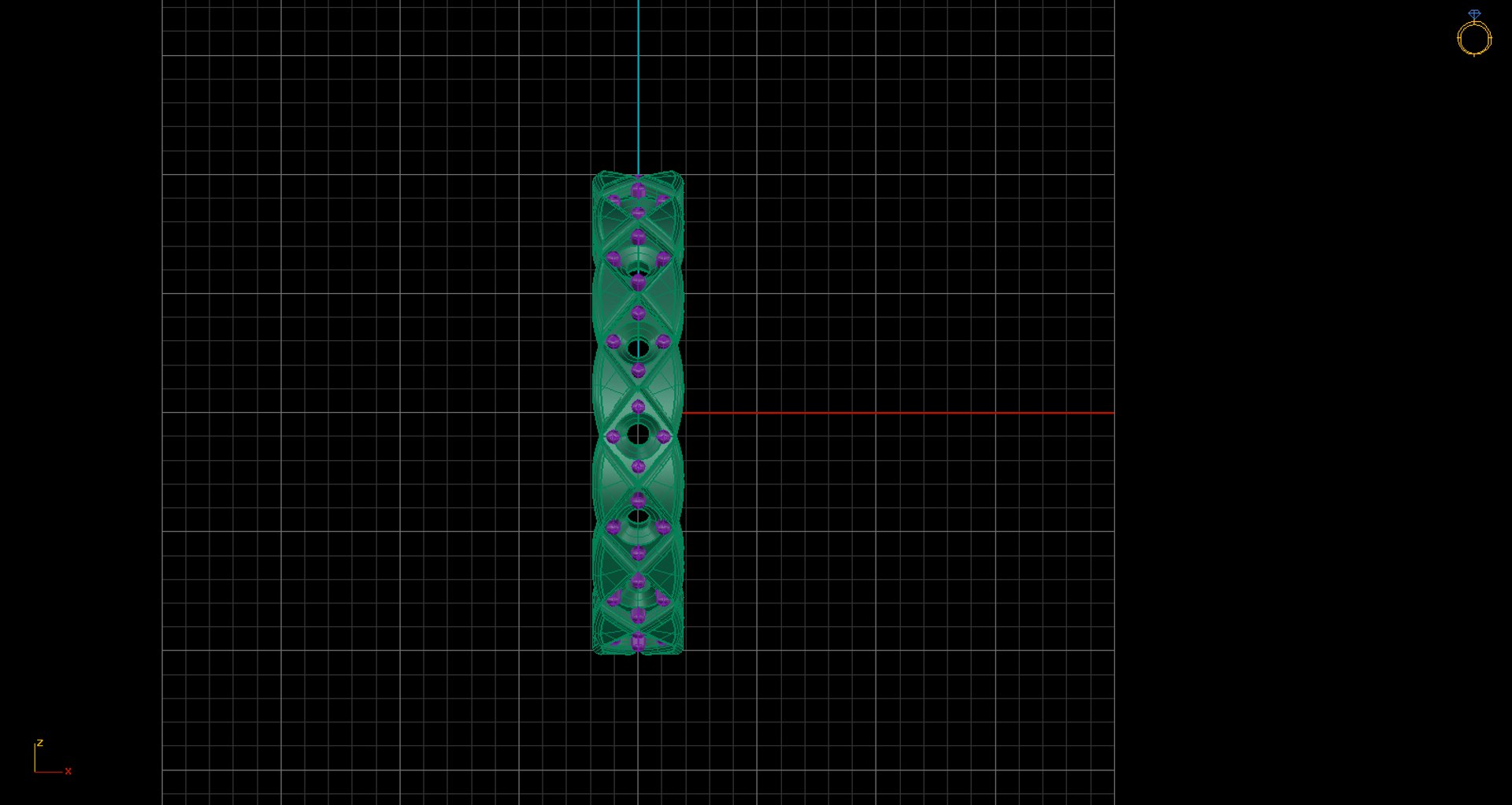 3D Wavy Ring with Gems model - TurboSquid 1842578