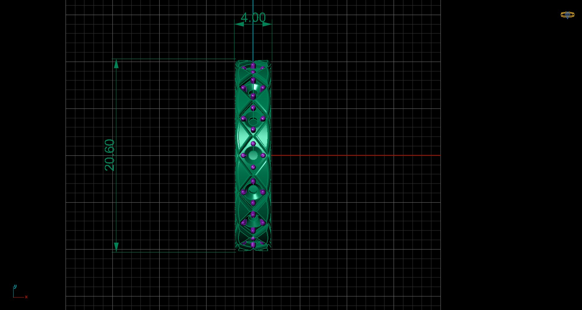 3D Wavy Ring with Gems model - TurboSquid 1842578