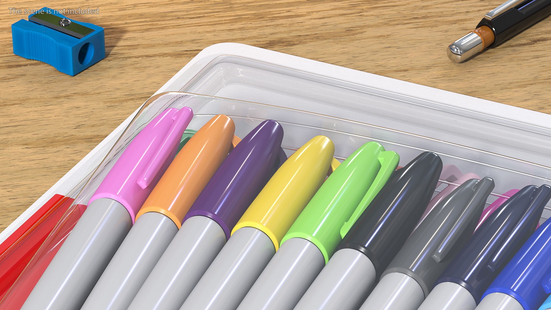 3D Permanent Markers 24 Assorted Colors - TurboSquid 1884858