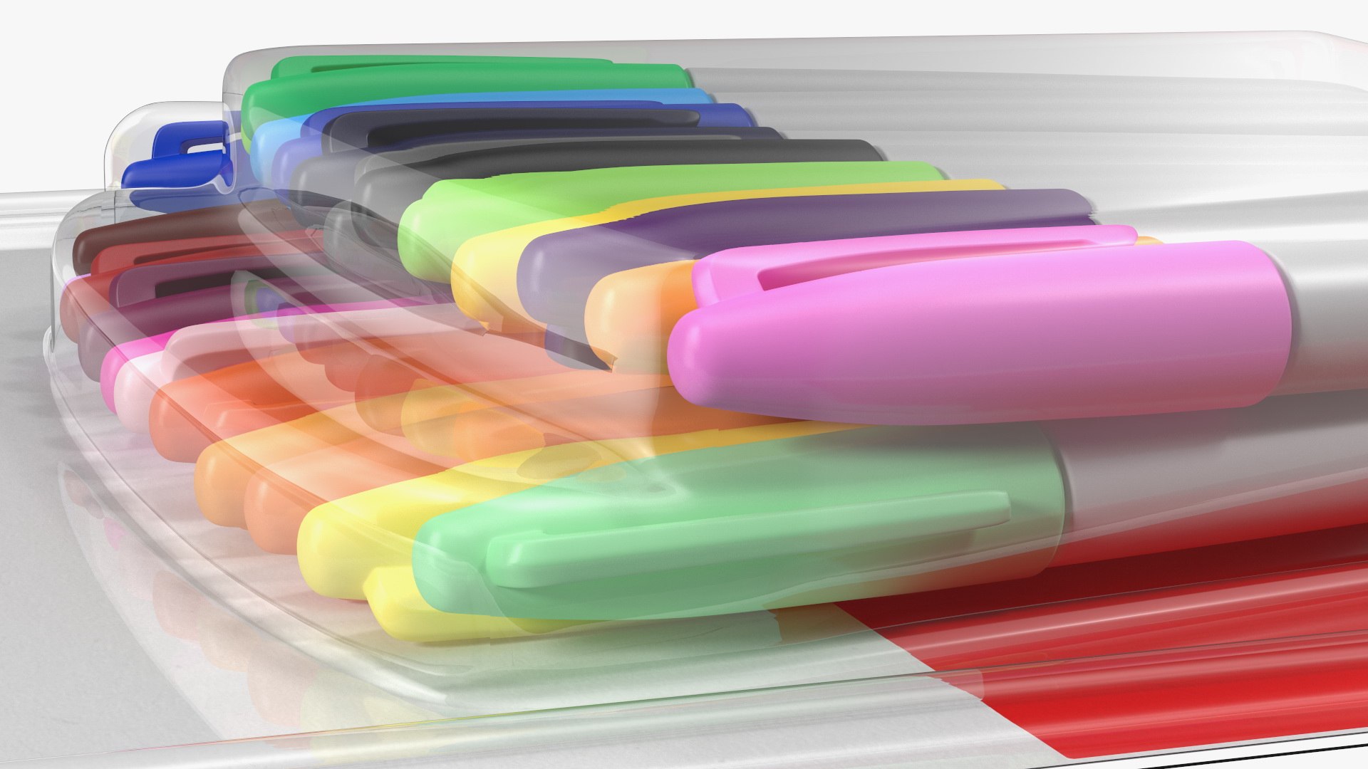 3D Permanent Markers 24 Assorted Colors - TurboSquid 1884858