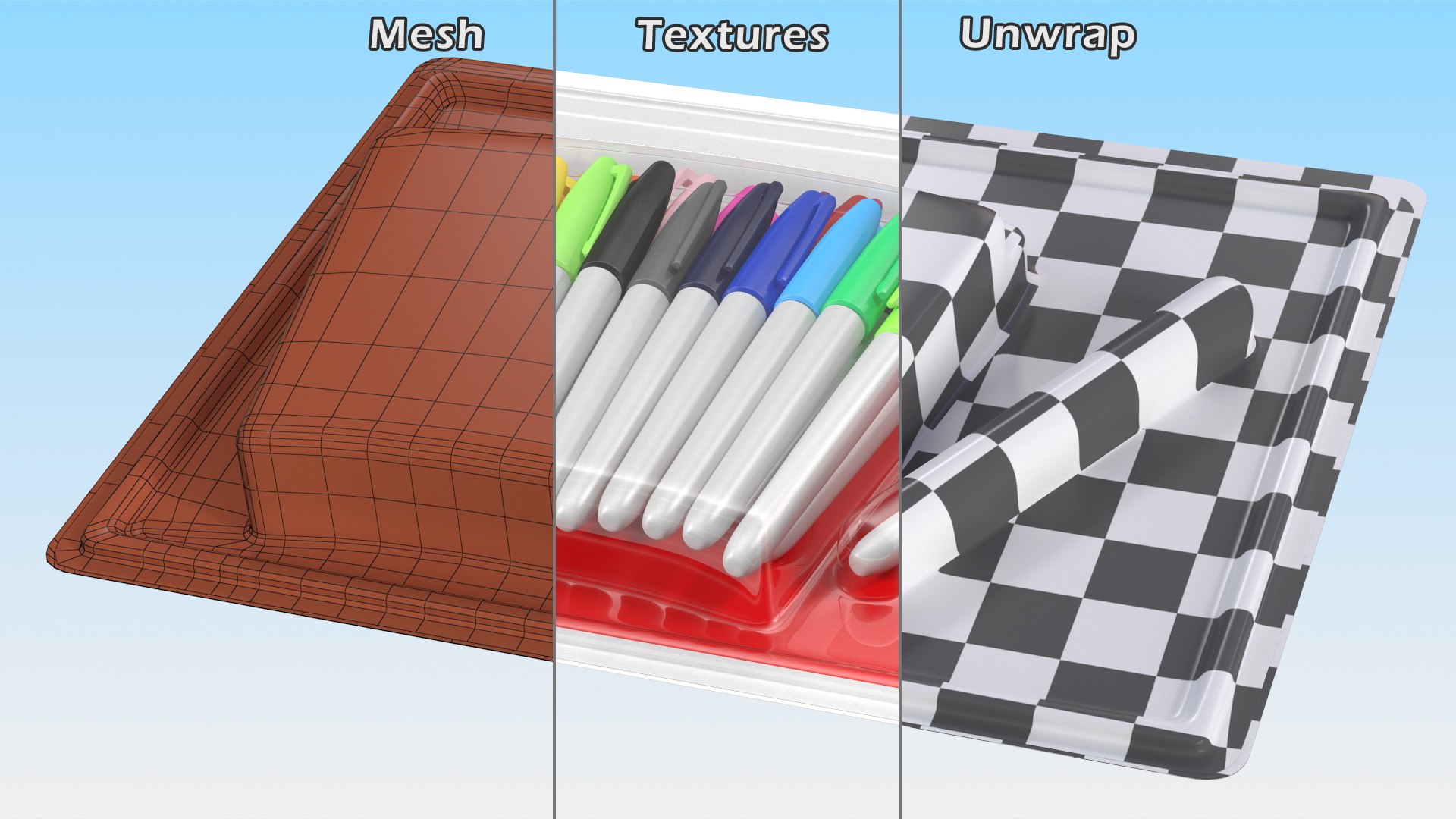 3D Permanent Markers 24 Assorted Colors - TurboSquid 1884858