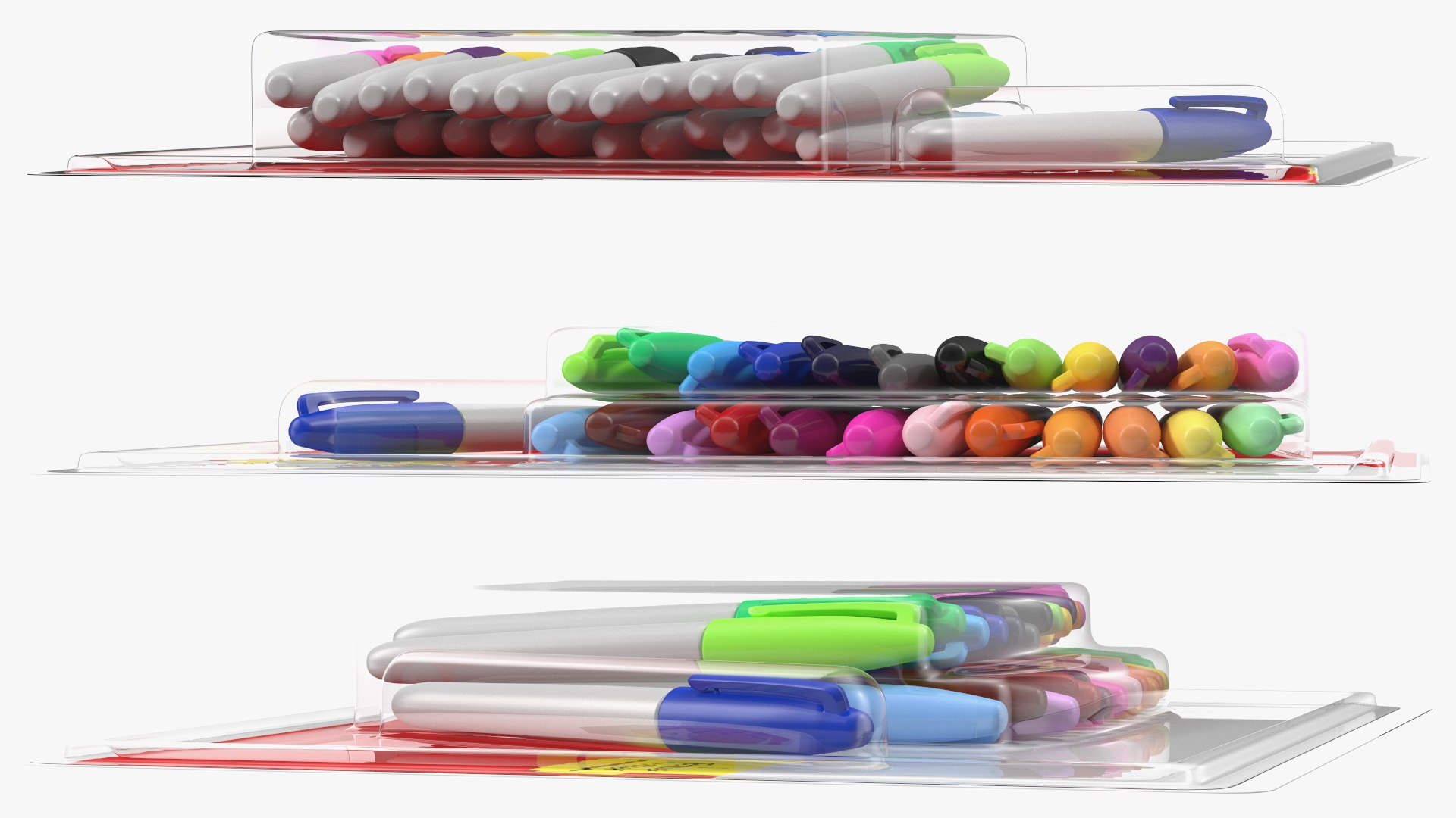 3D Permanent Markers 24 Assorted Colors - TurboSquid 1884858