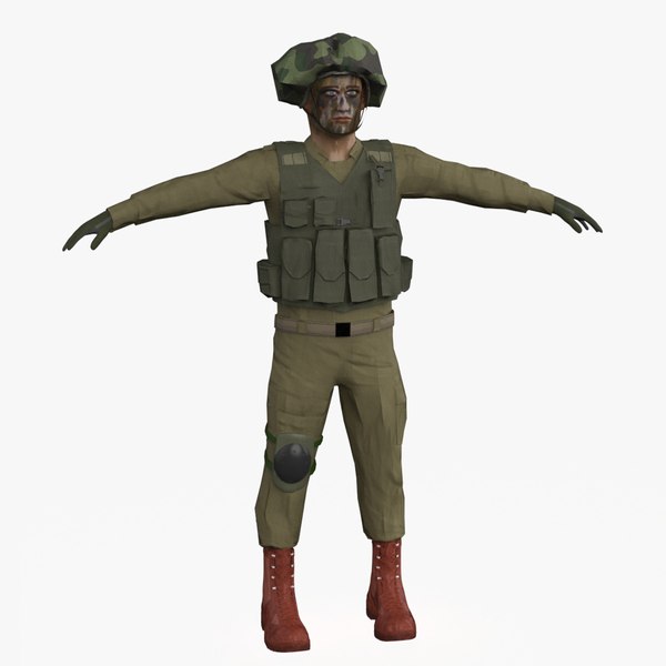 modelo 3d Soldado de infantería israelí de las FDI amañado - TurboSquid ...