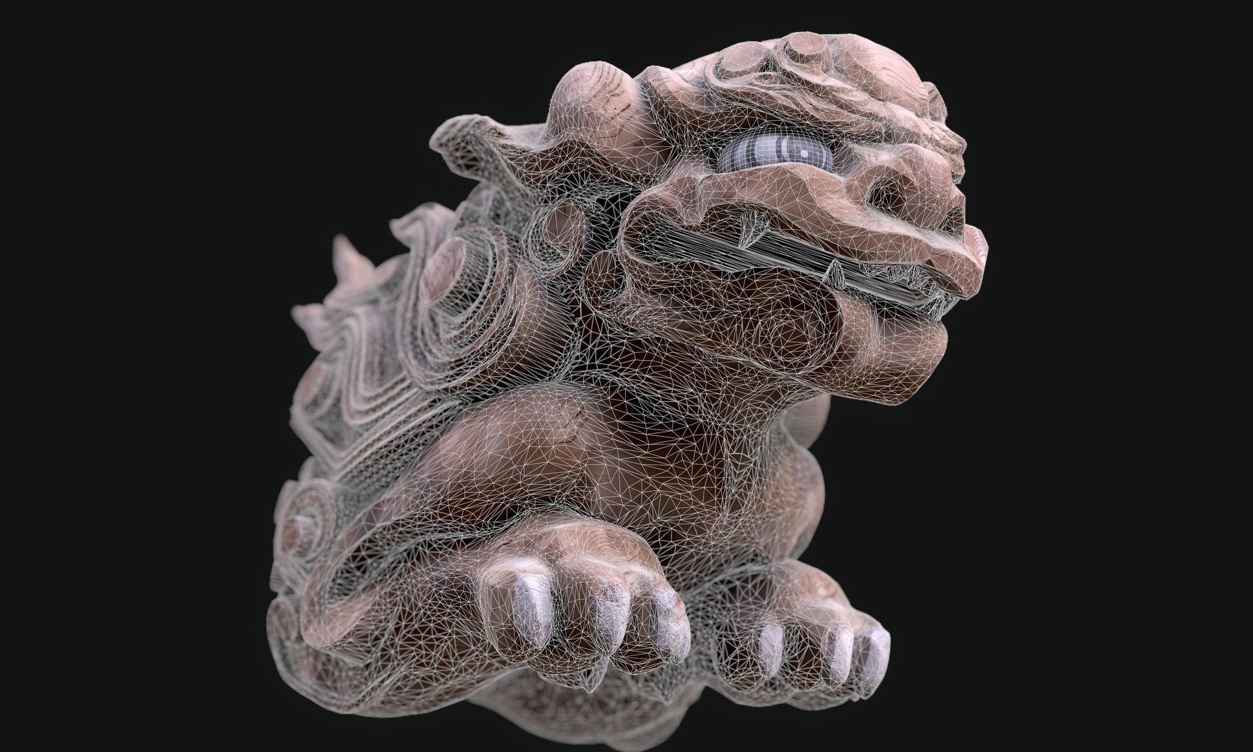 3D Wooden Komainu Lion-dogs For Shinto Shrine Model - TurboSquid 2237601