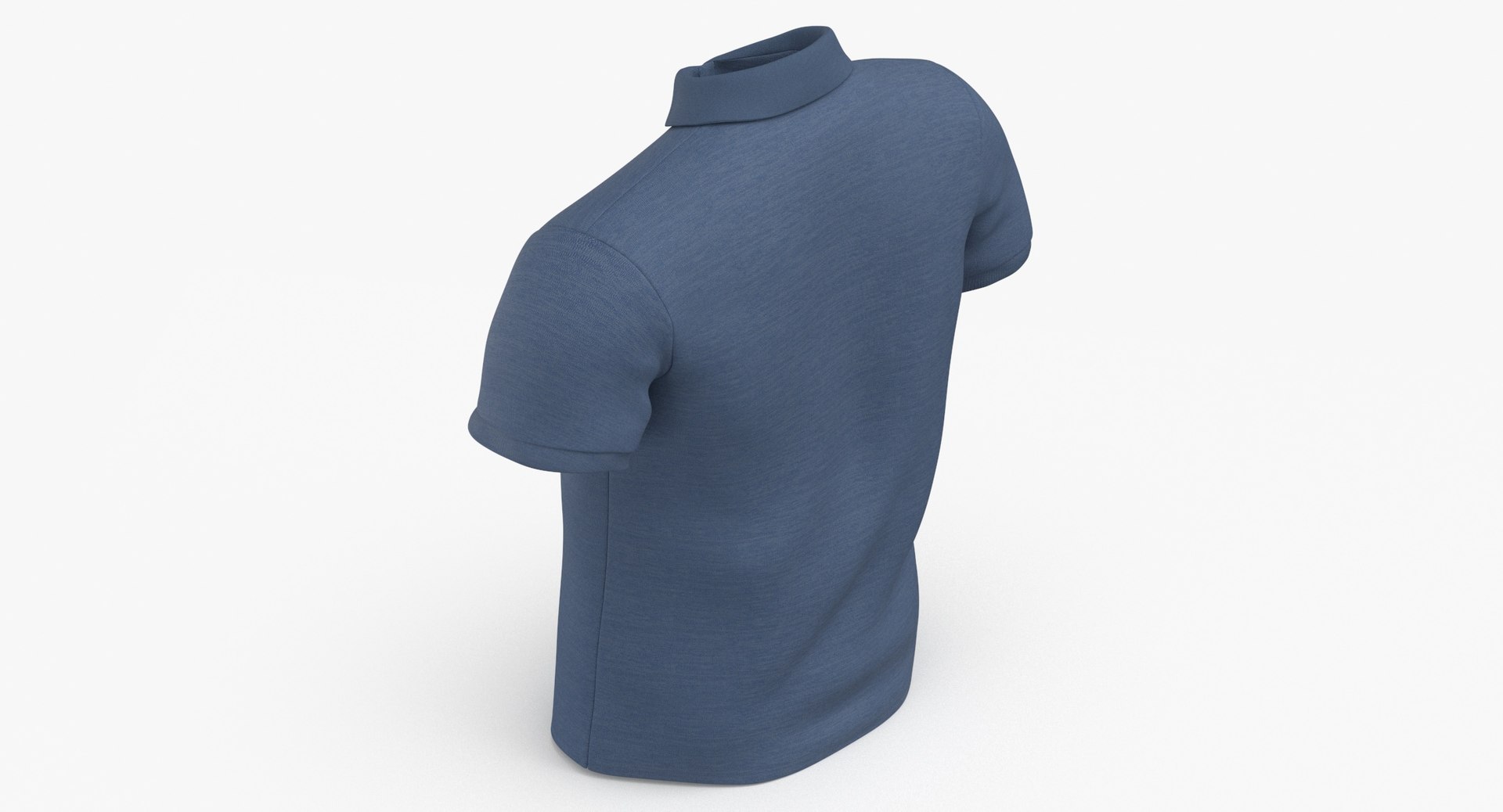 3D Polo Shirts Worn Male Buttoned Pose 01 Blank White And Branded ...