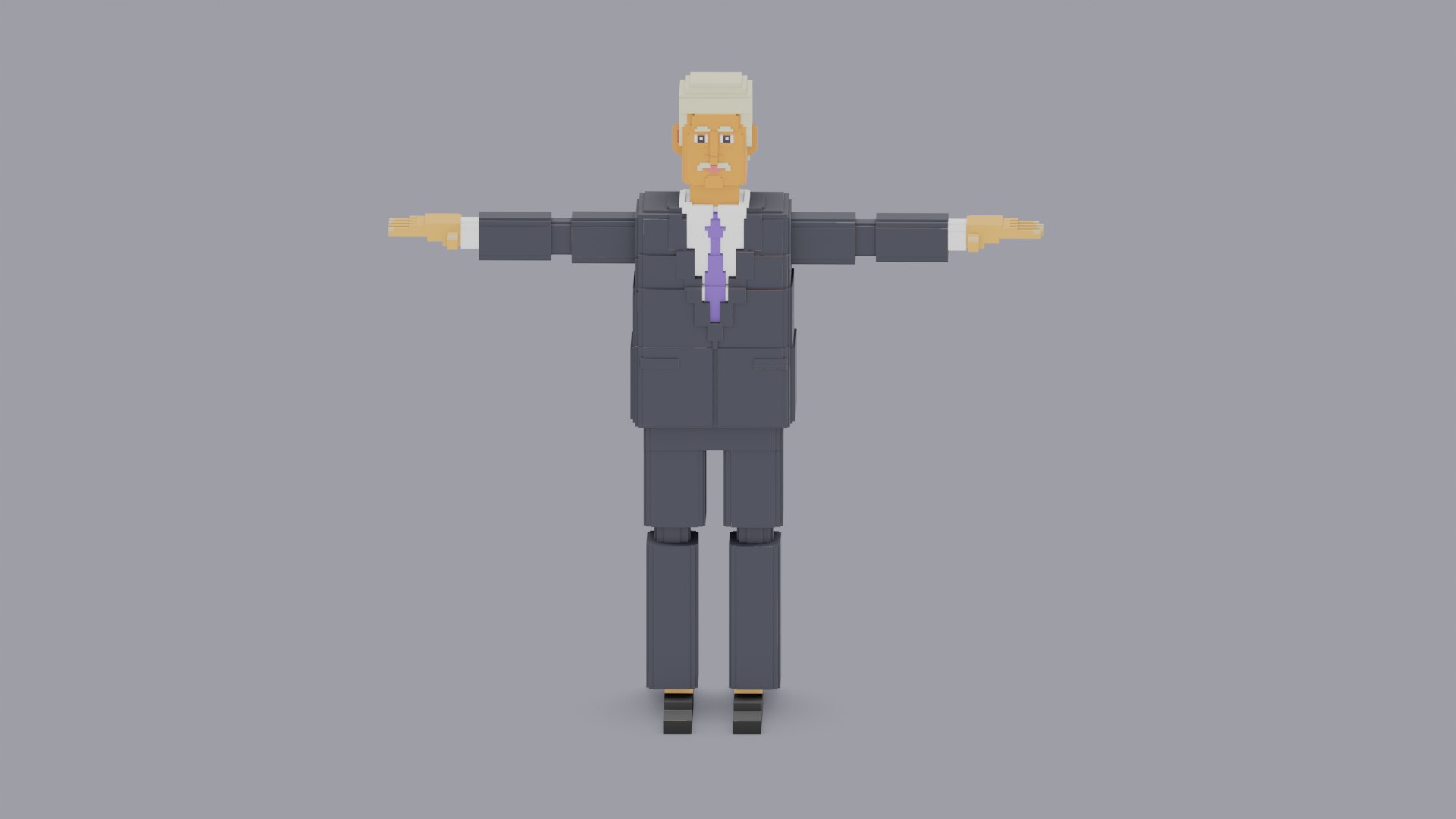 Man In Suit Low Poly Cartoon Style 3D - TurboSquid 1876669