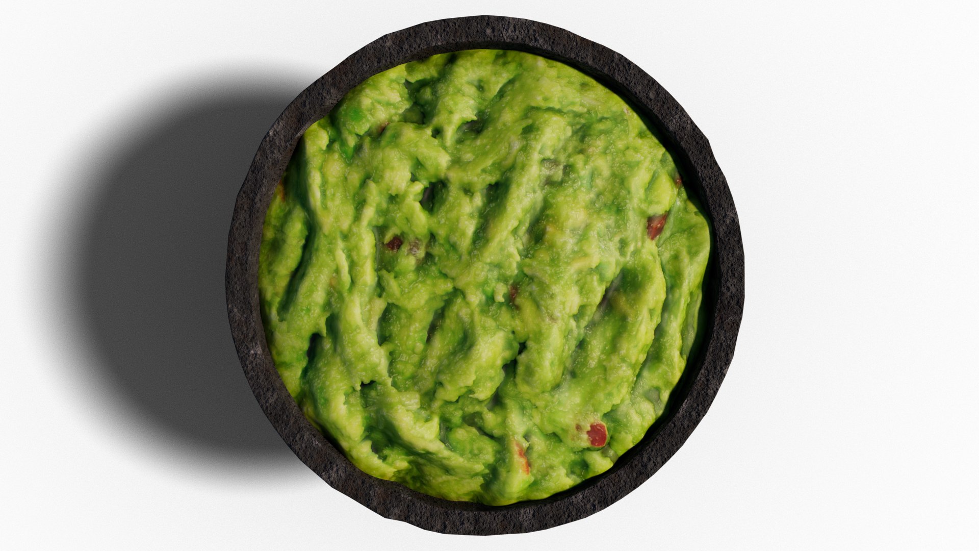 Stone bowl w guacamole 3D model - TurboSquid 1968978