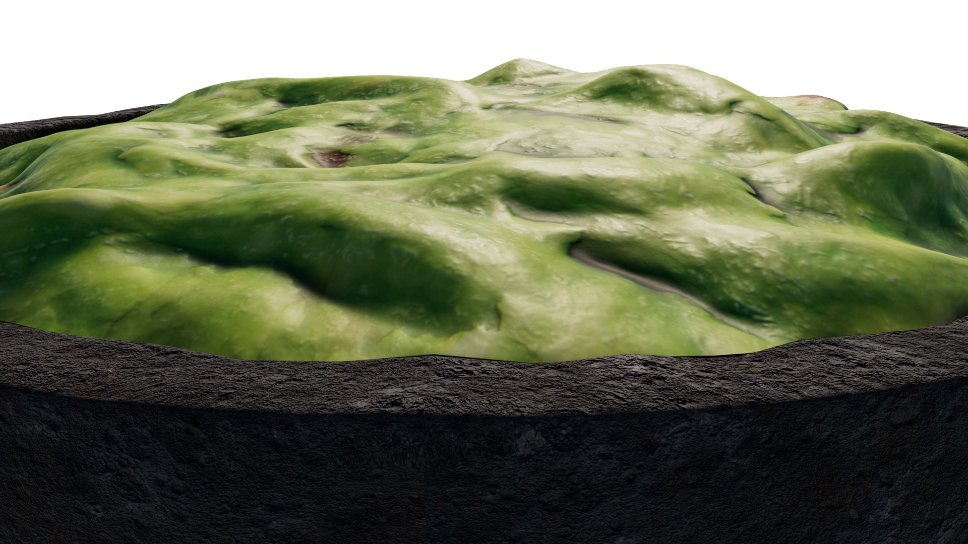 Stone bowl w guacamole 3D model - TurboSquid 1968978