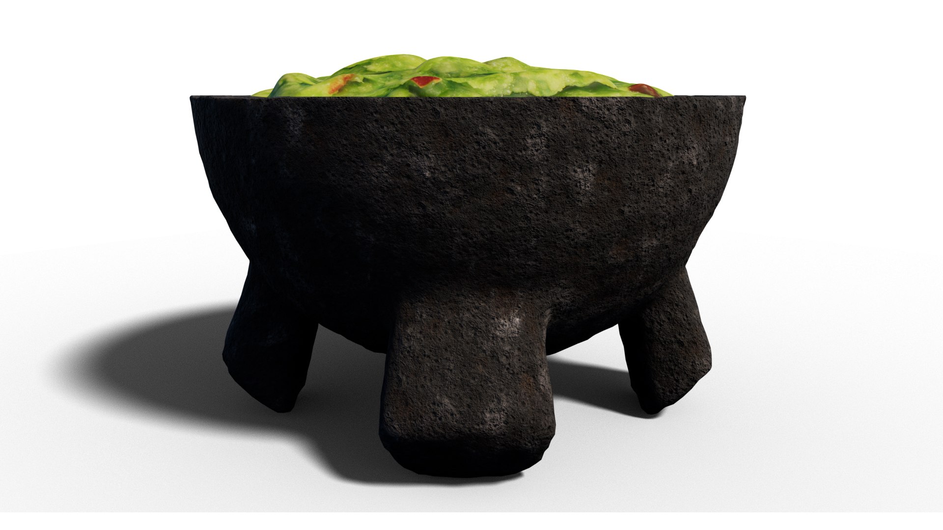 Stone bowl w guacamole 3D model - TurboSquid 1968978