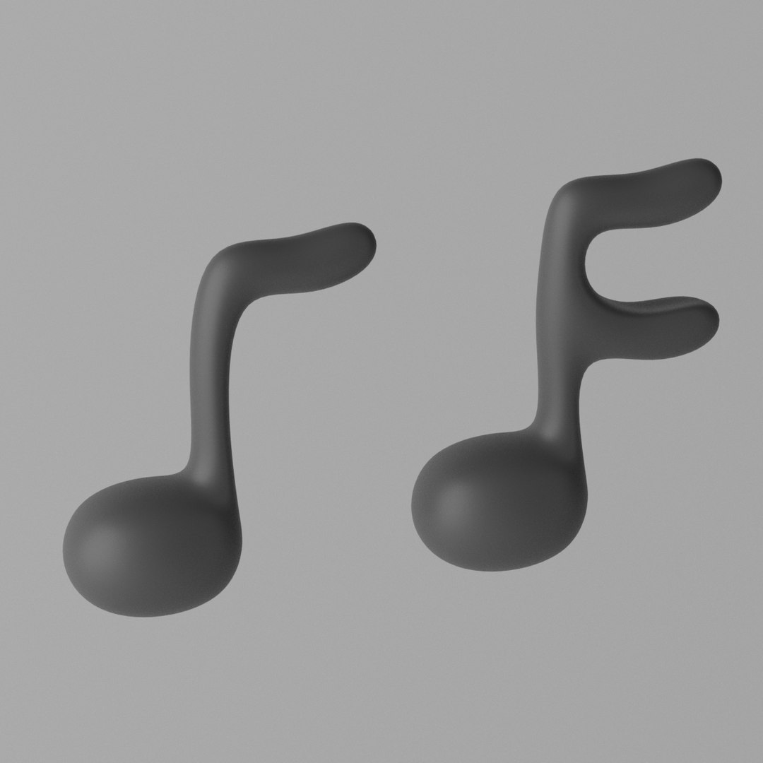 3D Cartoon Musical Note - TurboSquid 1919588
