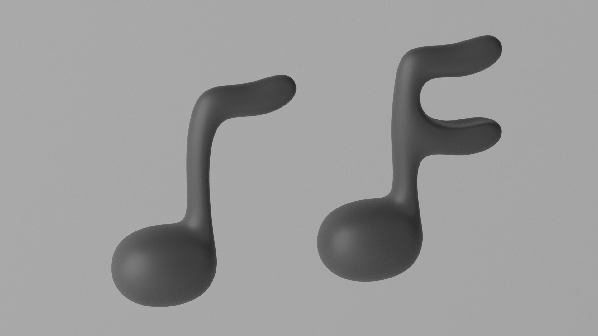 3D Cartoon Musical Note - TurboSquid 1919588