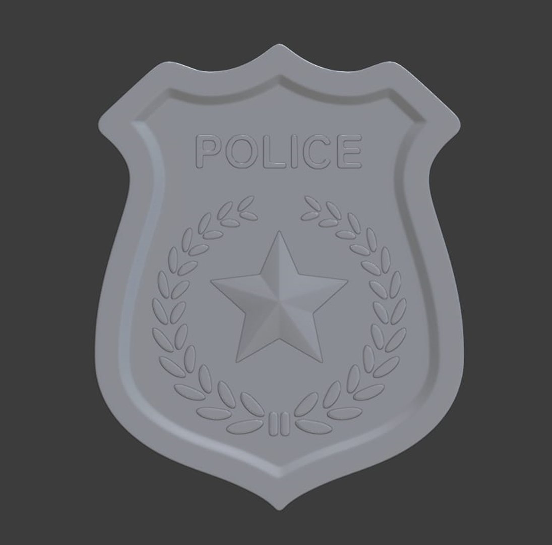 Police Badge Ready 3D Model - TurboSquid 1618714