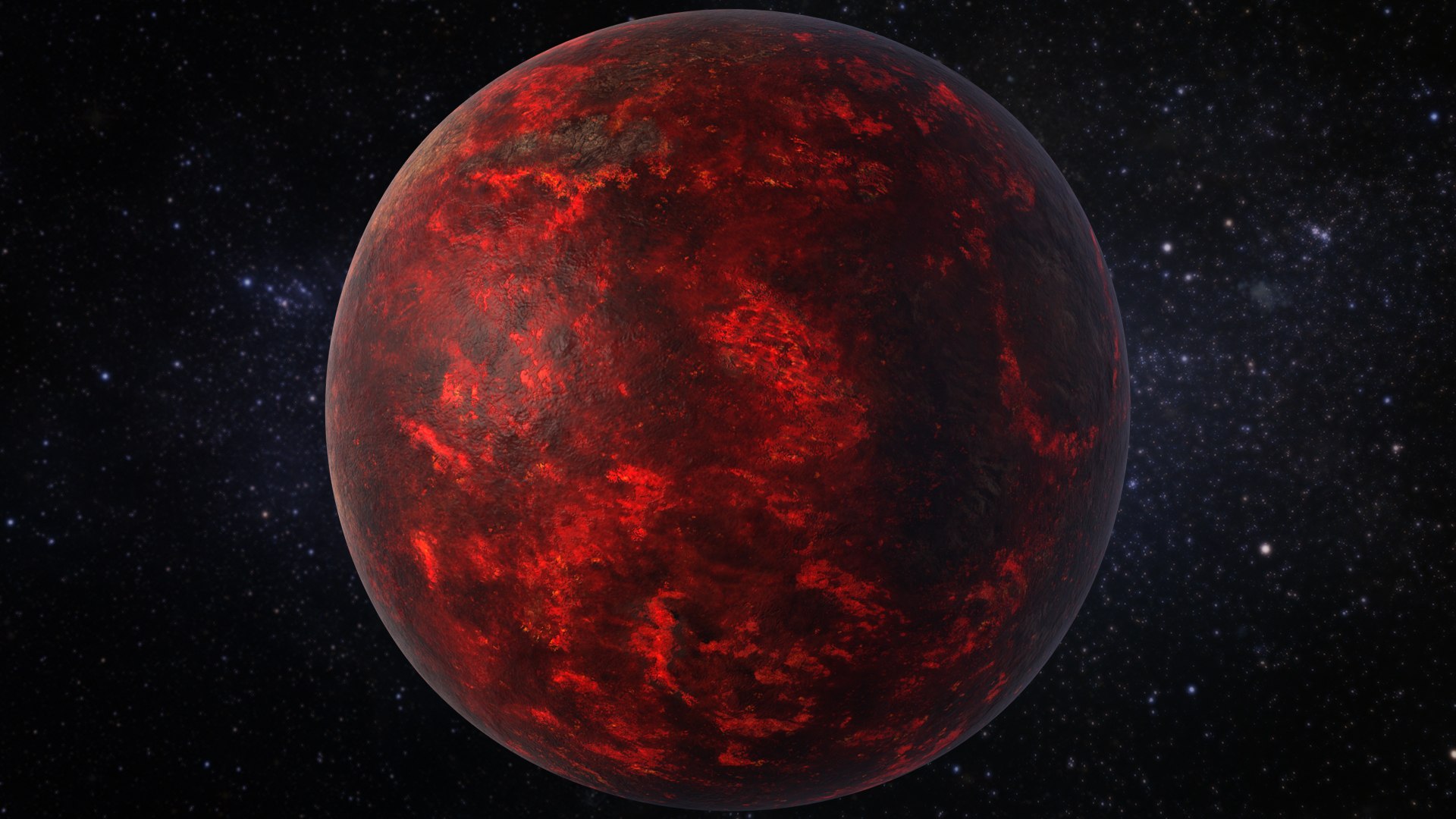 3D lava planet 55 cancri model - TurboSquid 1284051