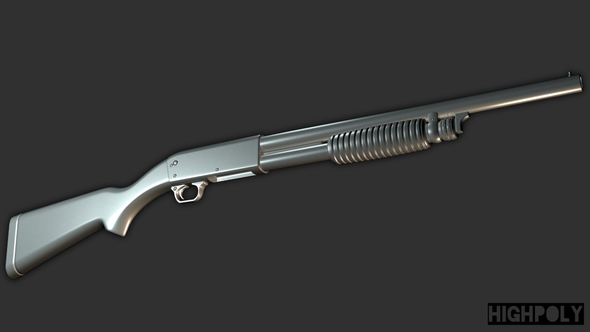 3d Ithaca M37 Shotgun