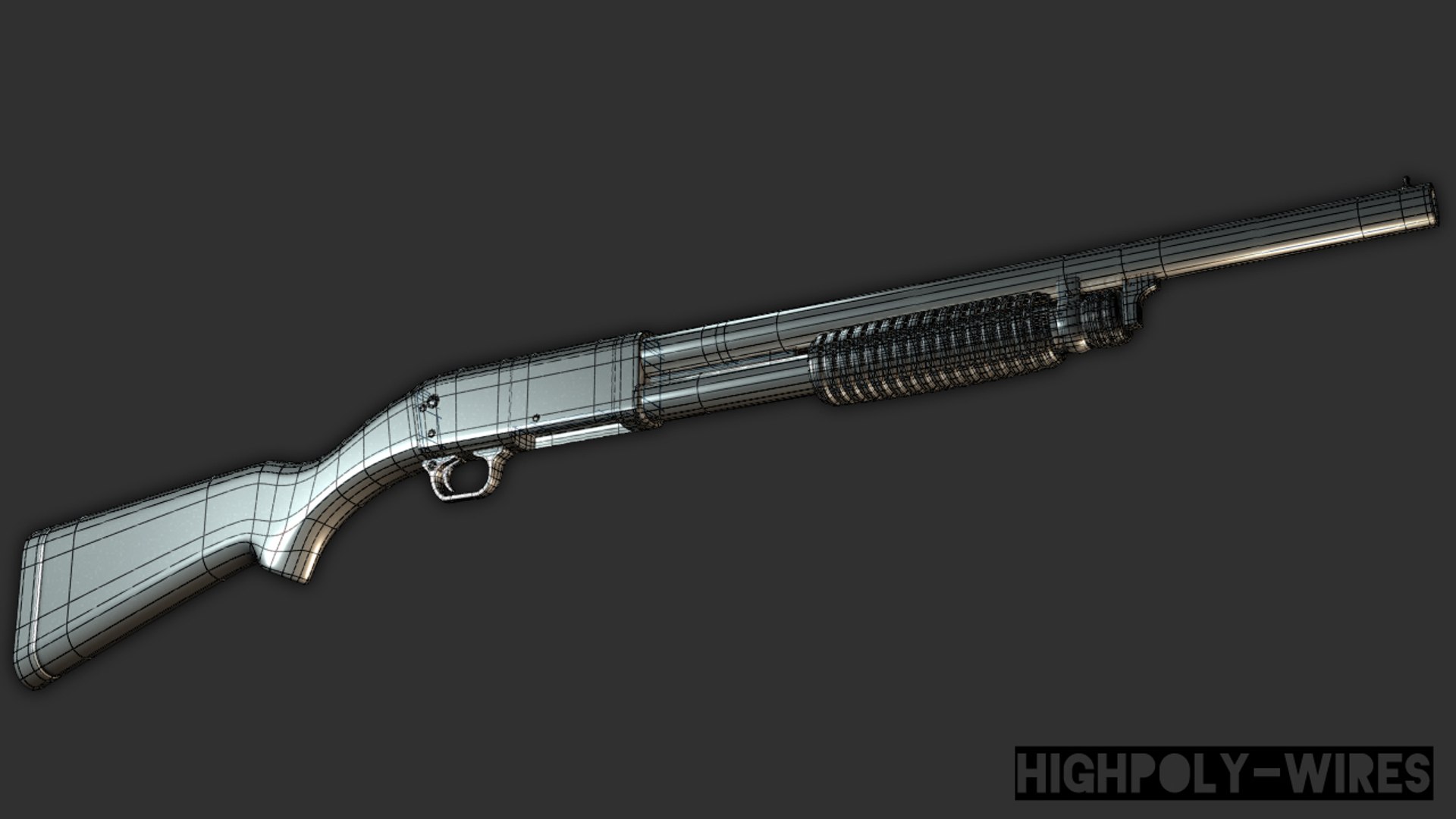 3d Ithaca M37 Shotgun