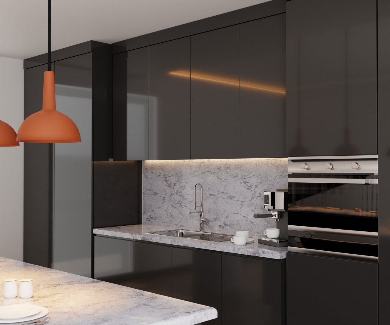 Modern Kitchen 3D model - TurboSquid 1902537