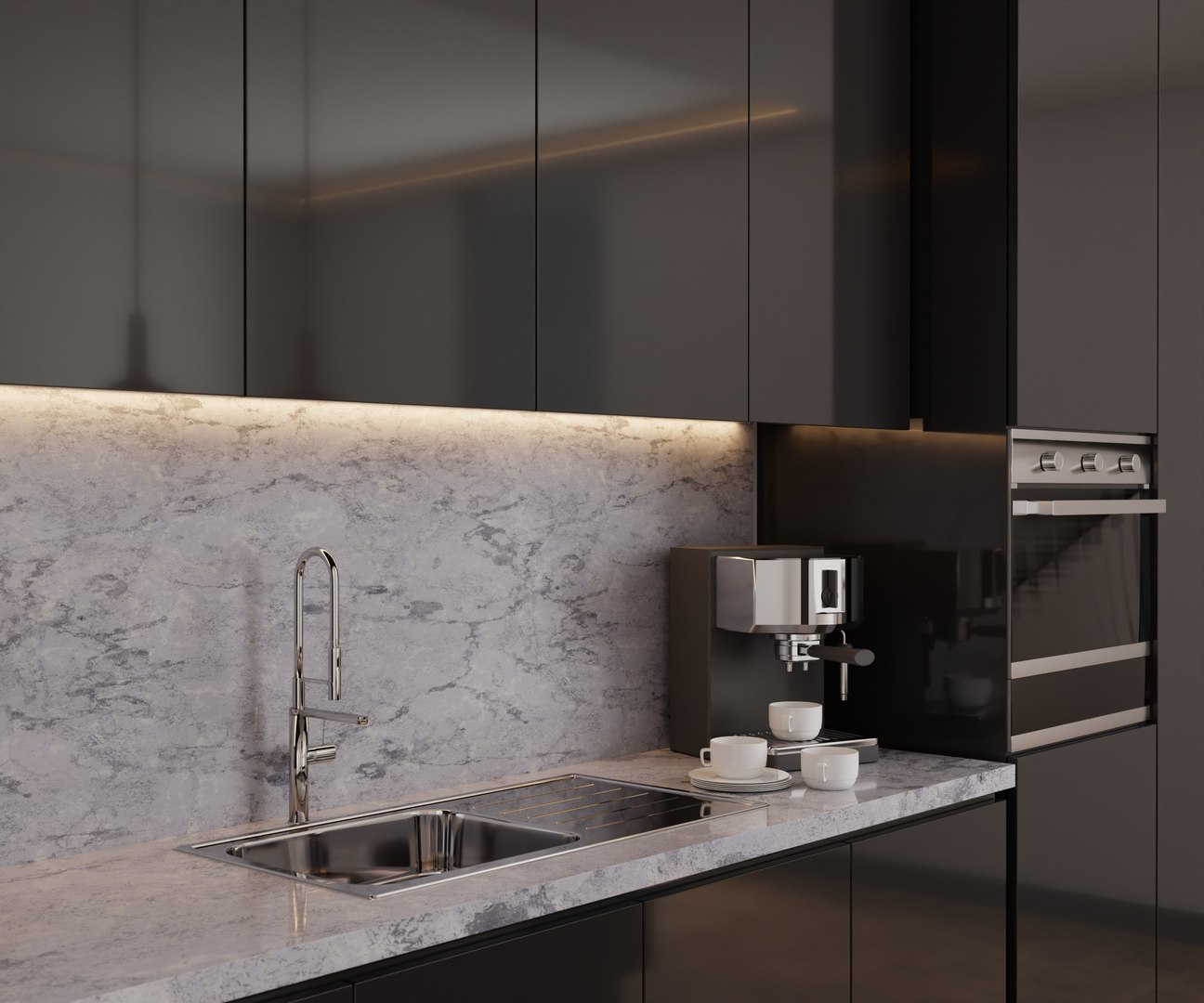 Modern Kitchen 3D model - TurboSquid 1902537