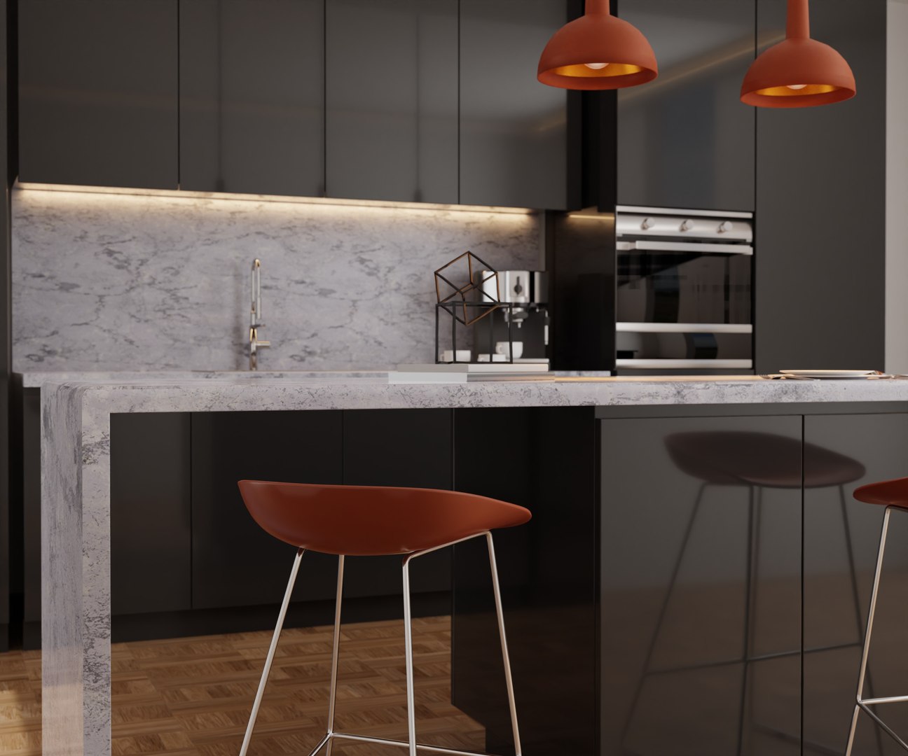 Modern Kitchen 3D model - TurboSquid 1902537