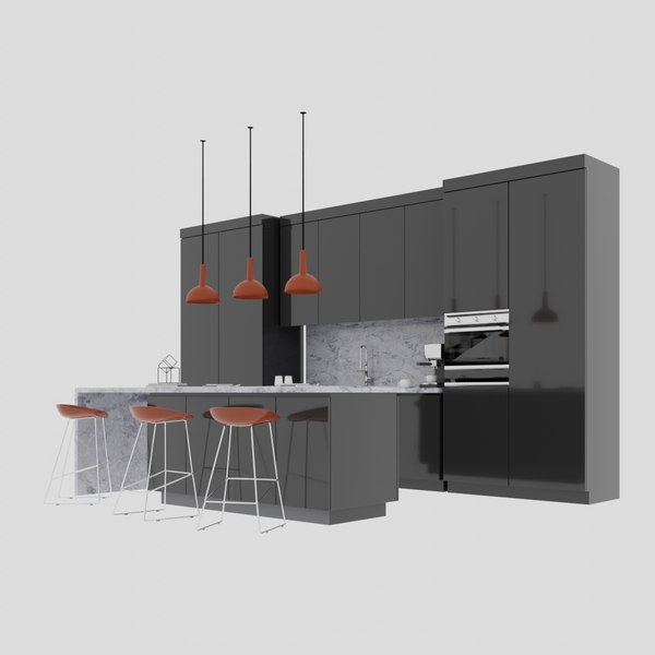 Modern Kitchen 3D model - TurboSquid 1902537