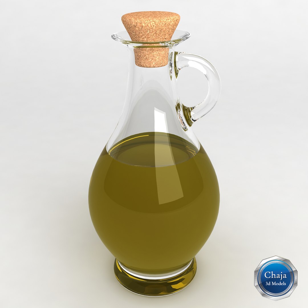 3d oil bottle model
