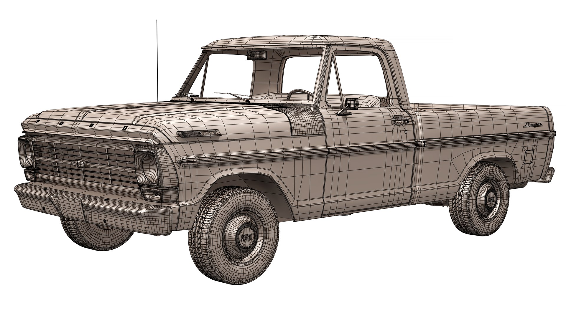 3D Ford F100 Ranger 1967 - TurboSquid 1785129