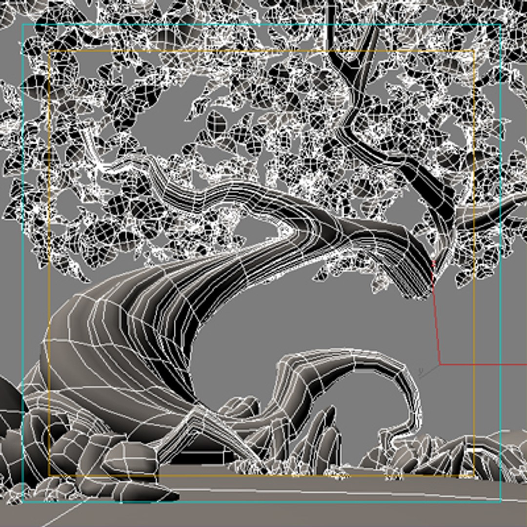 Cartoon Tree 3d Model