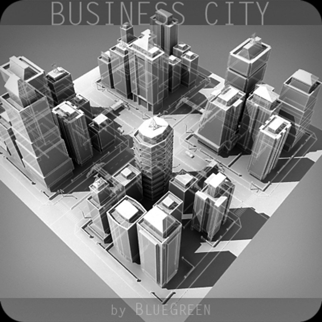 Business City Buildings 3d Obj