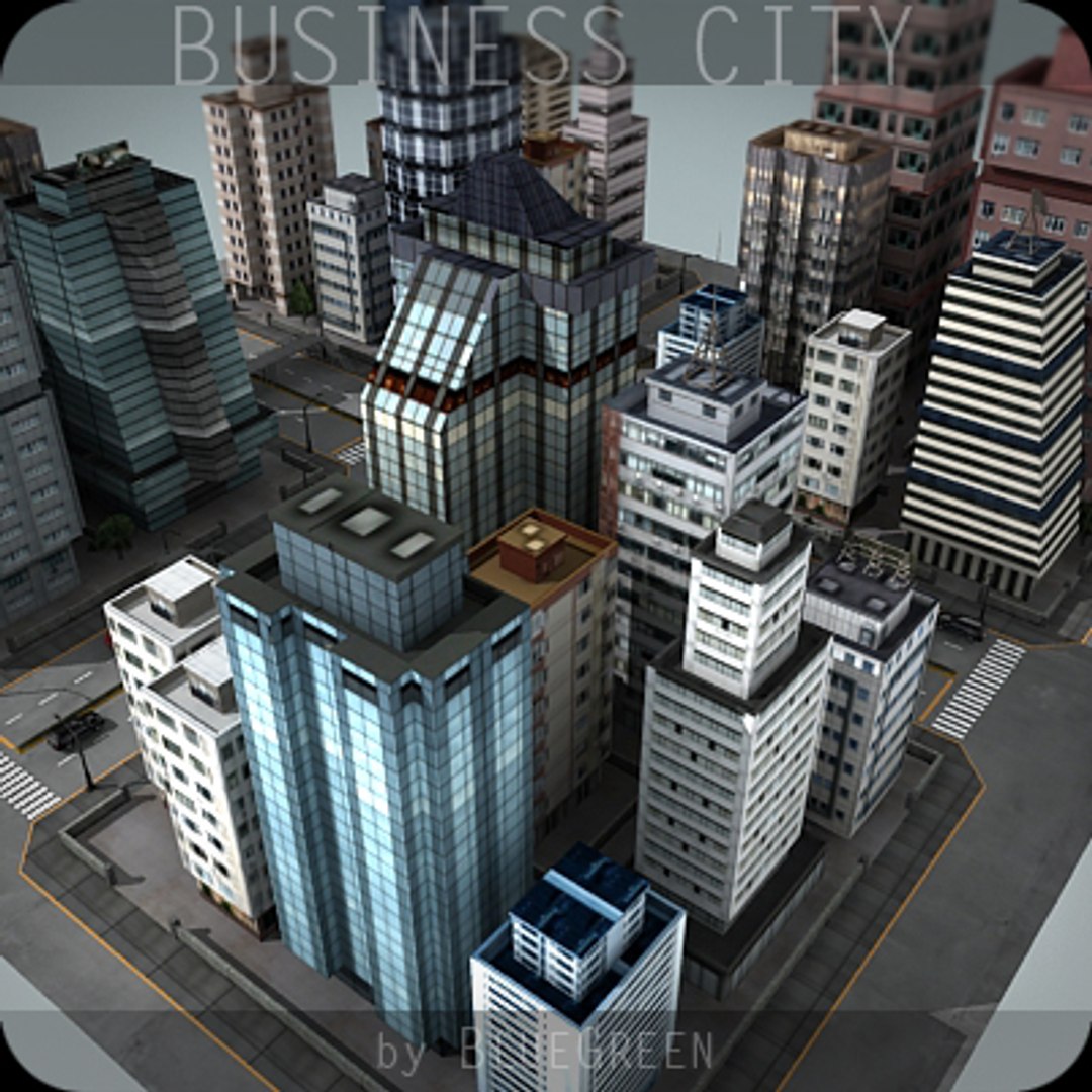 Business City Buildings 3d Obj