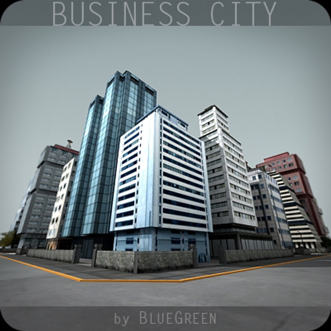 Business City Buildings 3d Obj