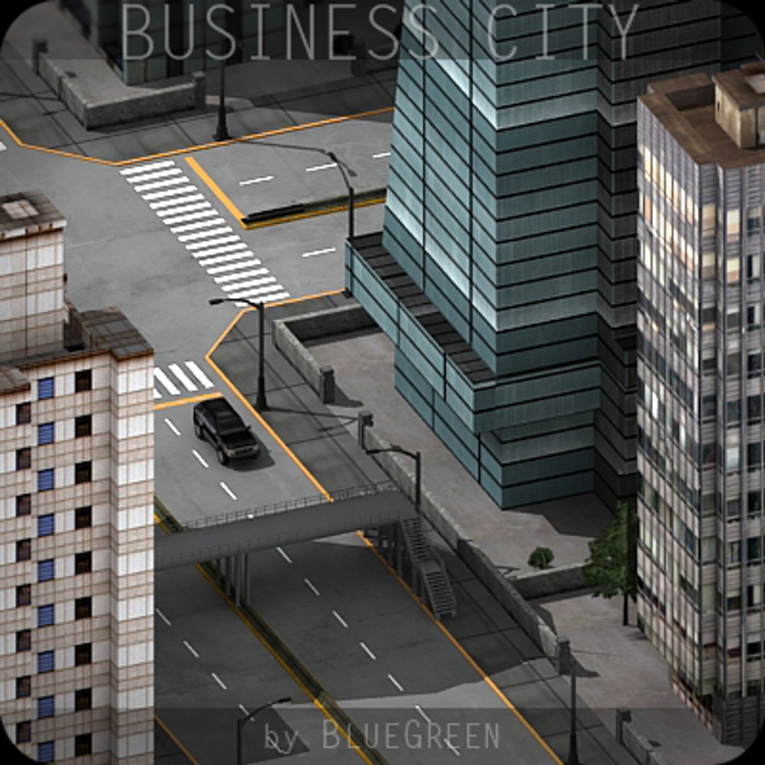 Business City Buildings 3d Obj