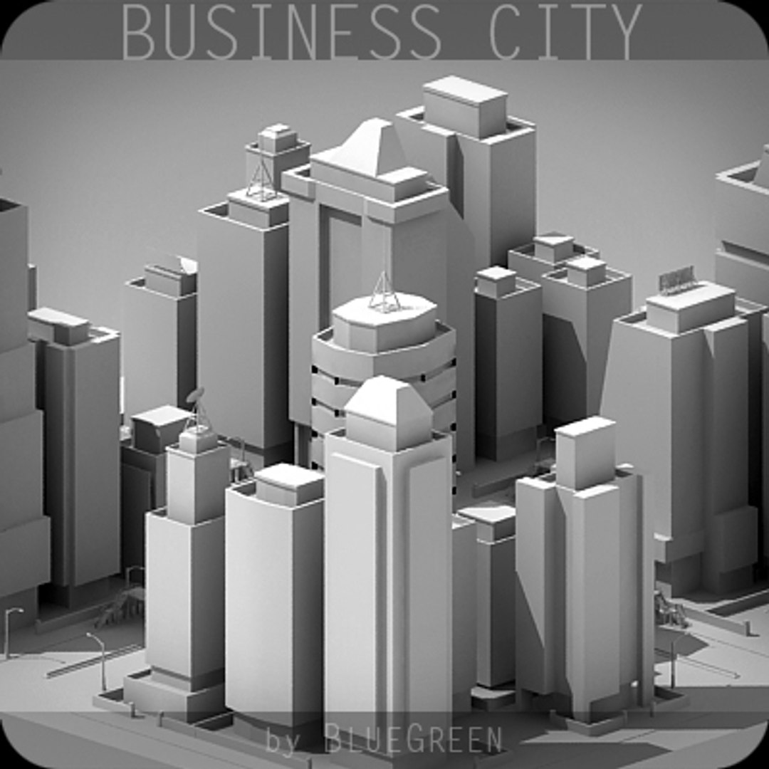 Business City Buildings 3d Obj