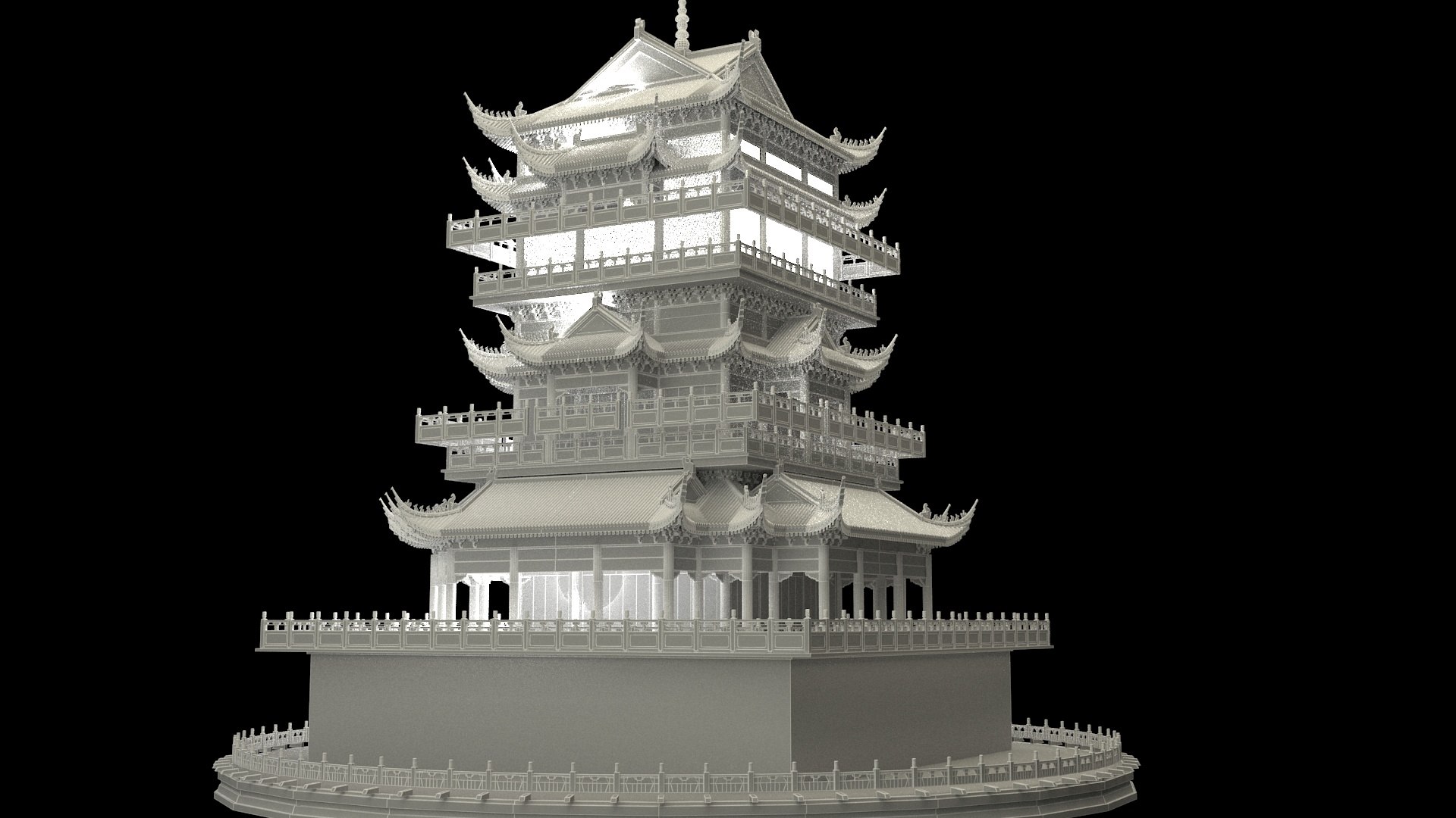 3D Model Chinese Ancient Tower - TurboSquid 1916482