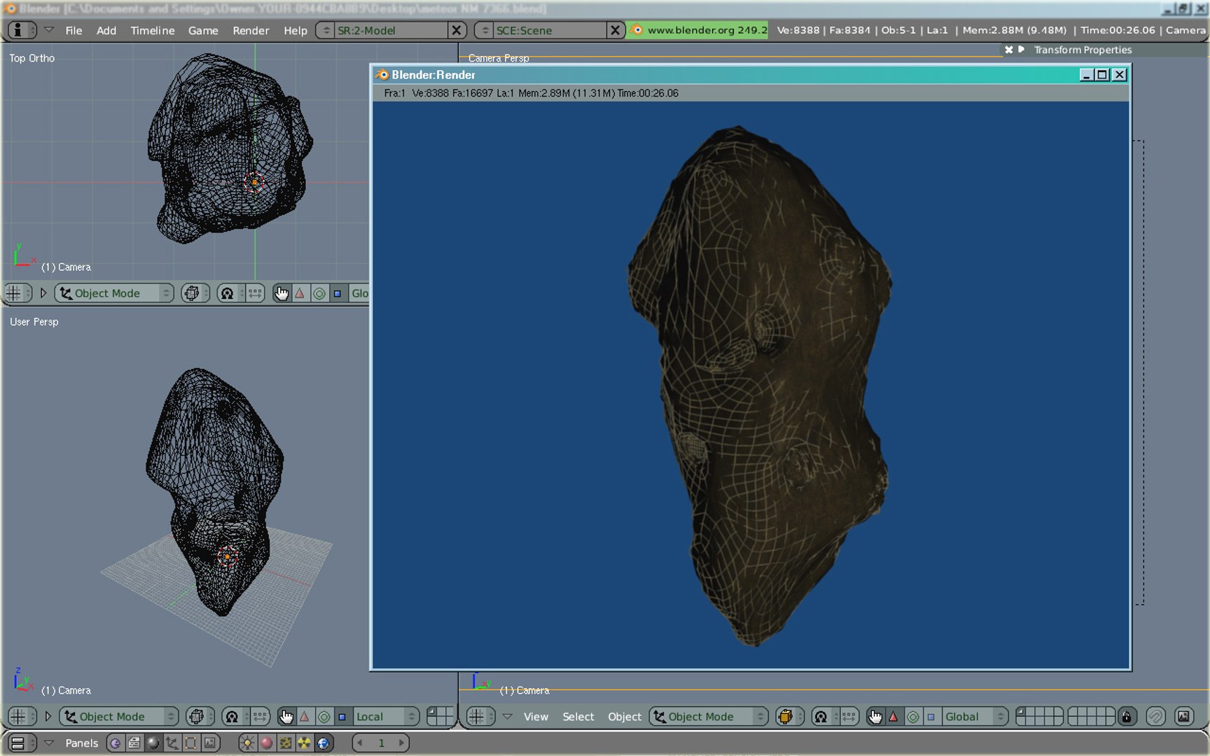Free Meteor End 3d Model