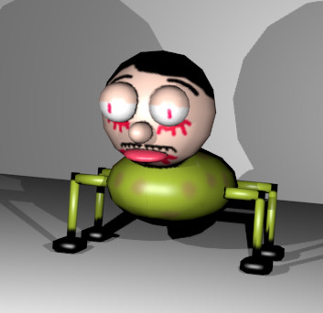 Low-poly Monster Zombie Spider 3d Fbx