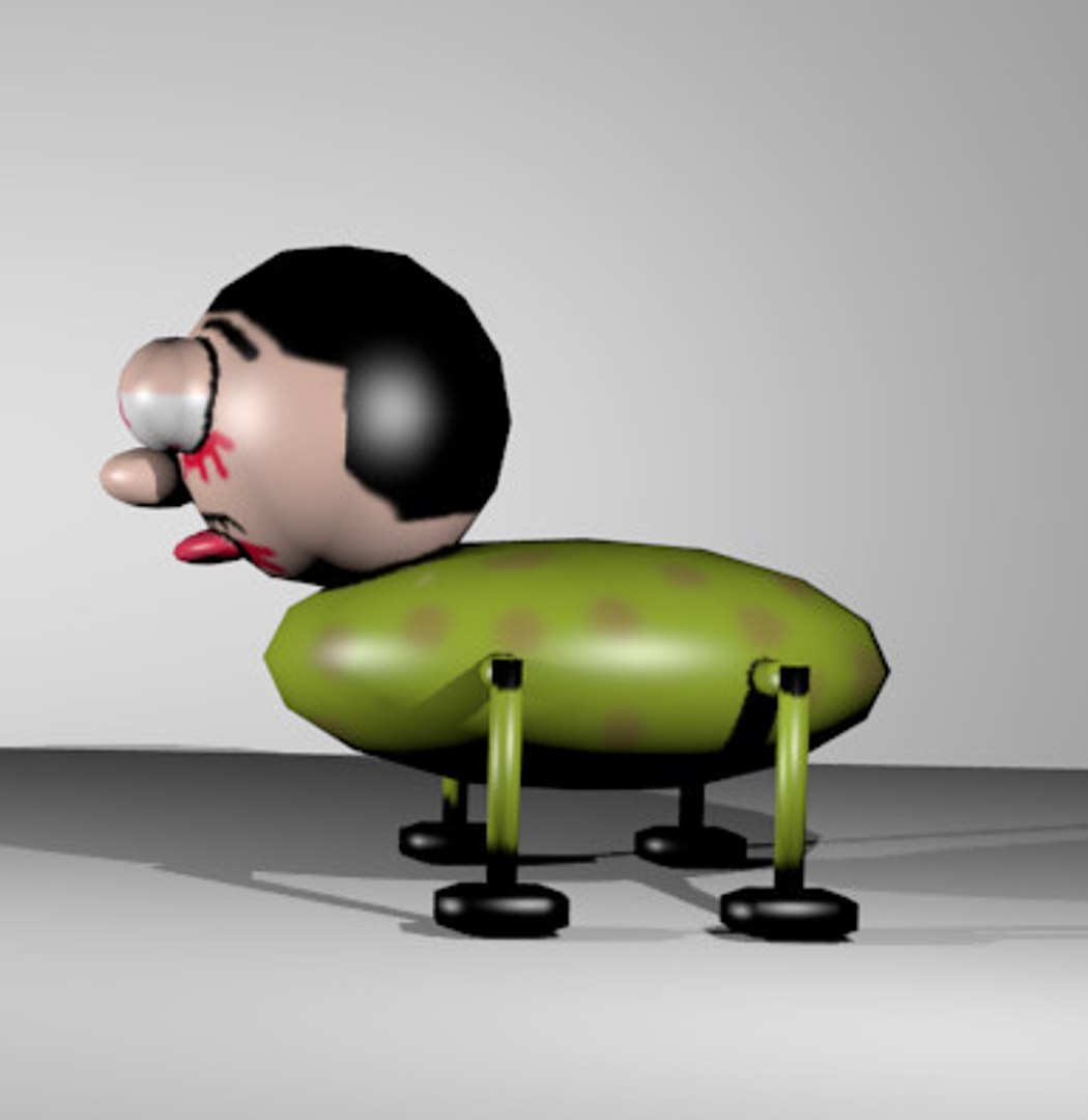 Low-poly Monster Zombie Spider 3d Fbx