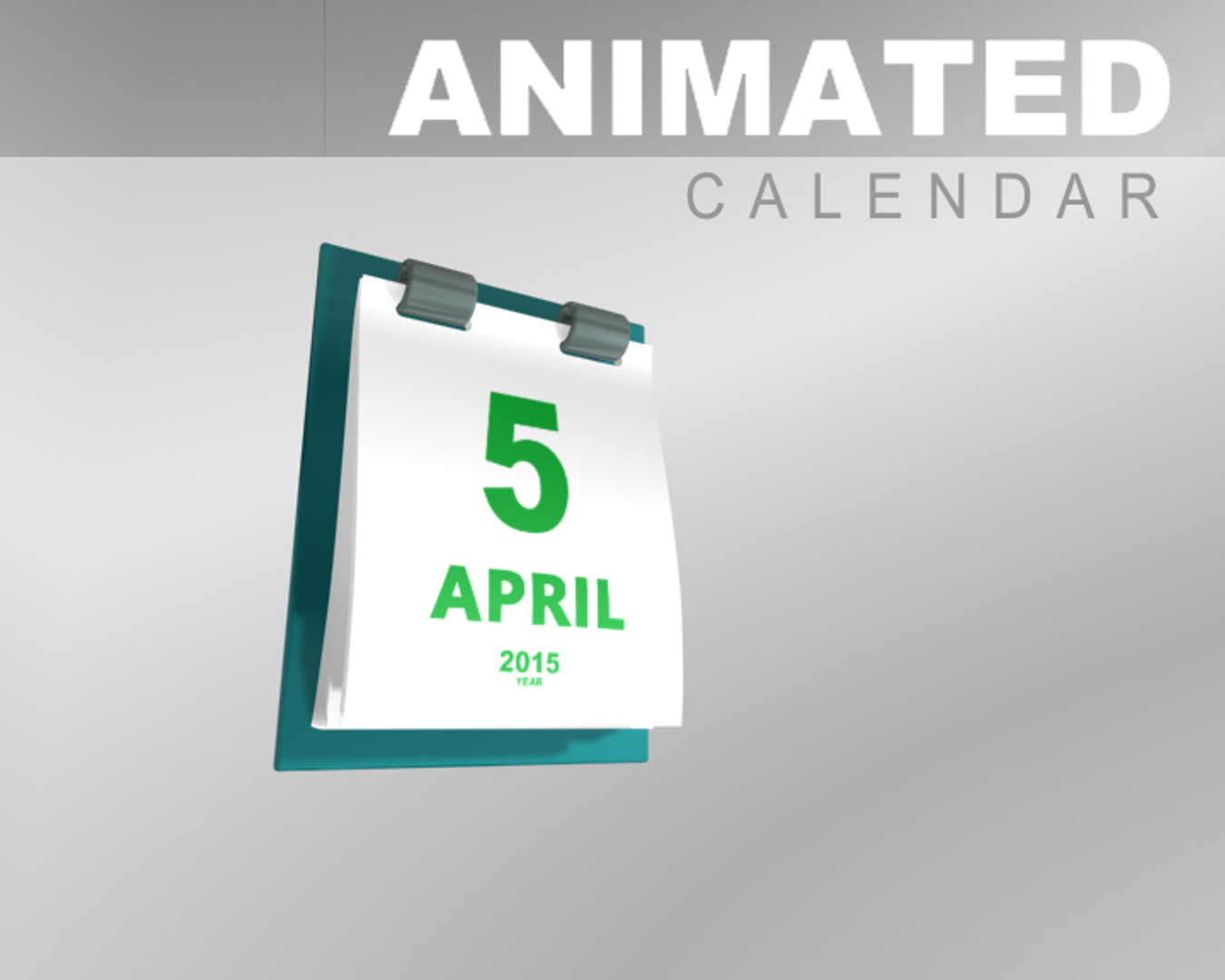 Date Calendar Animation 3d Max