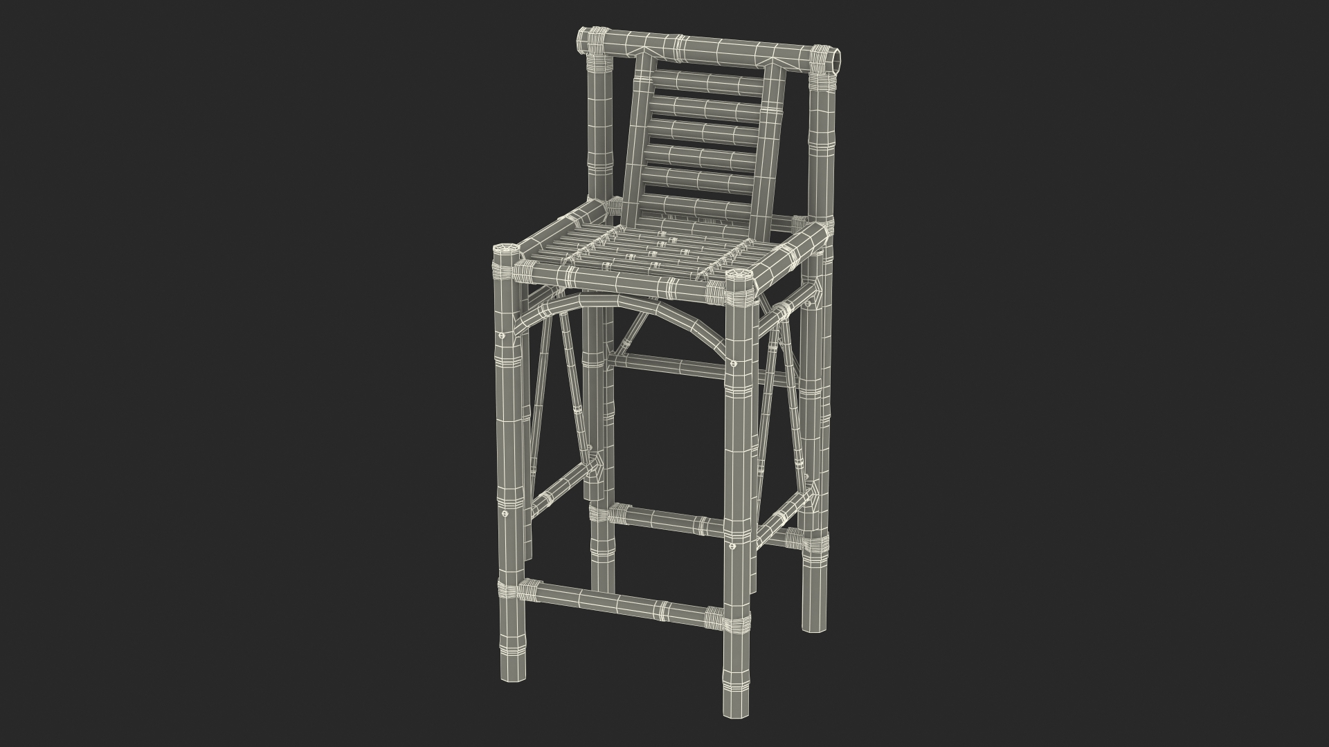 3D Square Bar Stool Model - TurboSquid 1735821