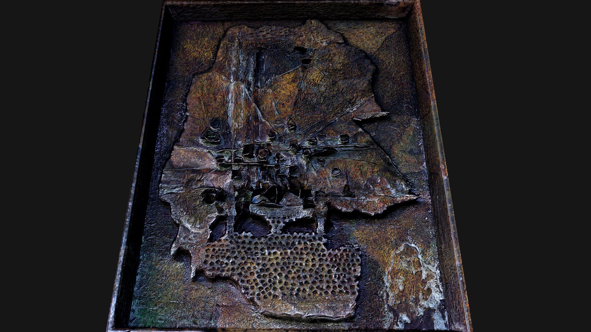 Free 3D Abstract Art Wall Picture PBR Photogrammetry Free Model ...