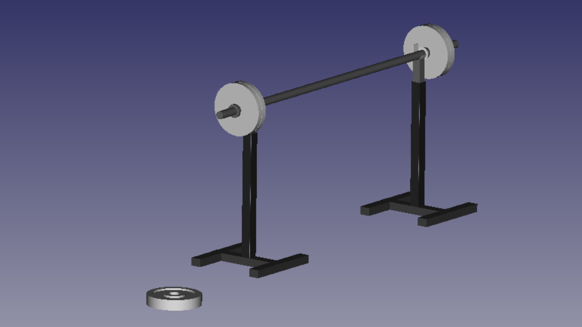 3D Model Bar Holder For Squat And Bench Develop Weight Room ...