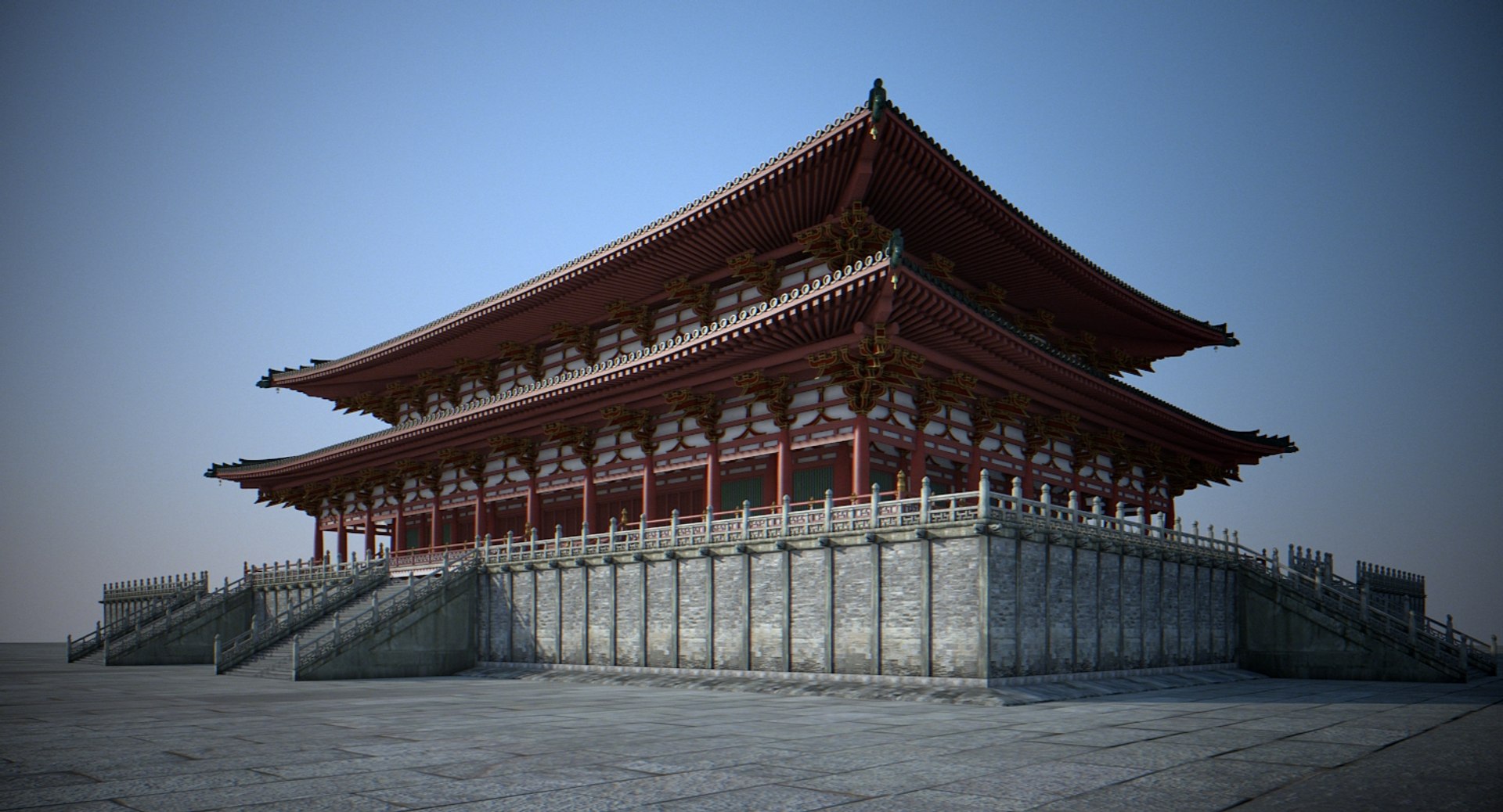 Chinese Architectural Palace 3d Model